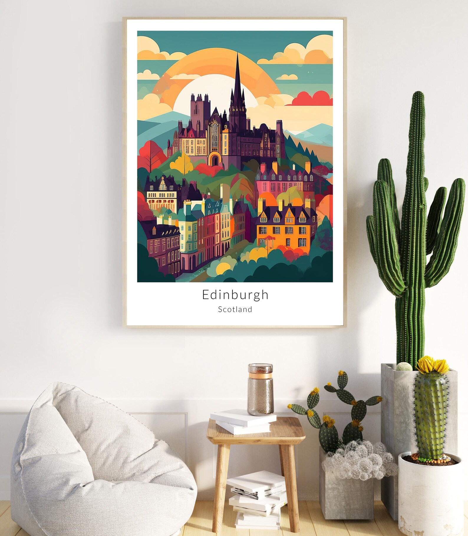 Colourful Edinburgh Poster - PRINTABLE - Scottish Poster | Abstract ...