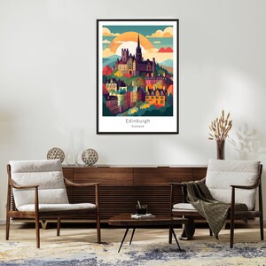 Colourful Edinburgh Poster - PRINTABLE - Scottish Poster | Abstract ...