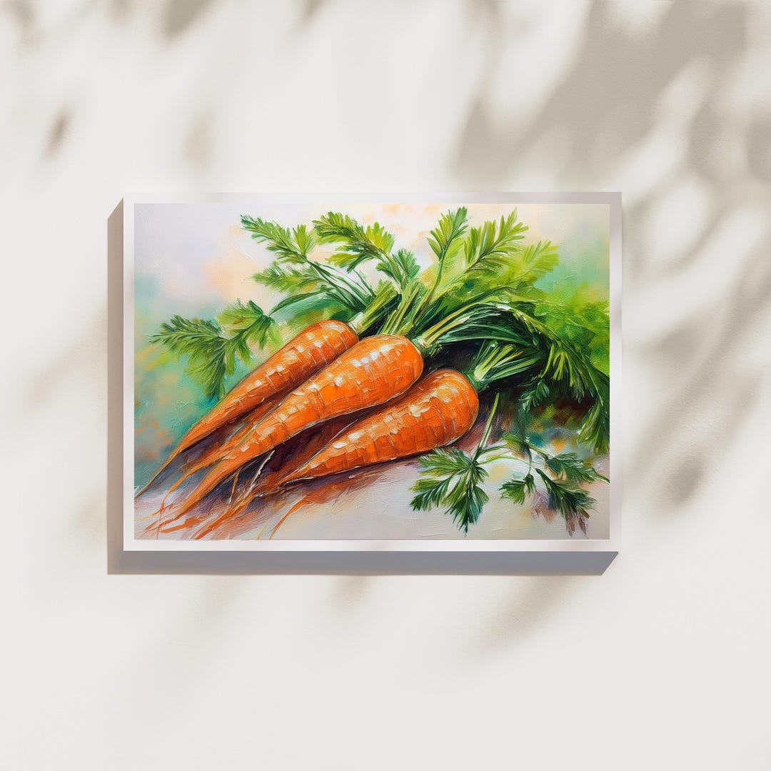 Carrot Print -aesthetic Interior Design, Kitchen, Apartment, Wall Art ...