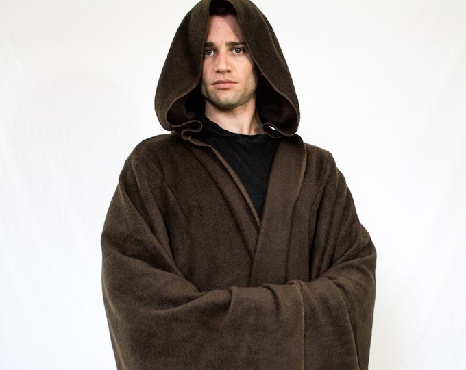 Jedi Style Robe With Oversized Hood & Pockets, Star Wars Cosplay Multi ...
