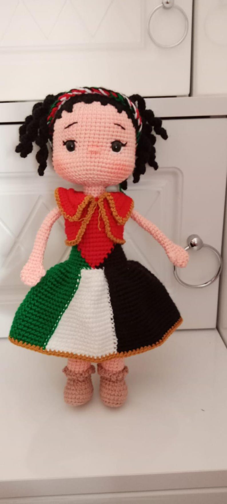 Handmade Amigurumi Palestinian Baby Doll, Soft Crochet Palestinian Toy ...