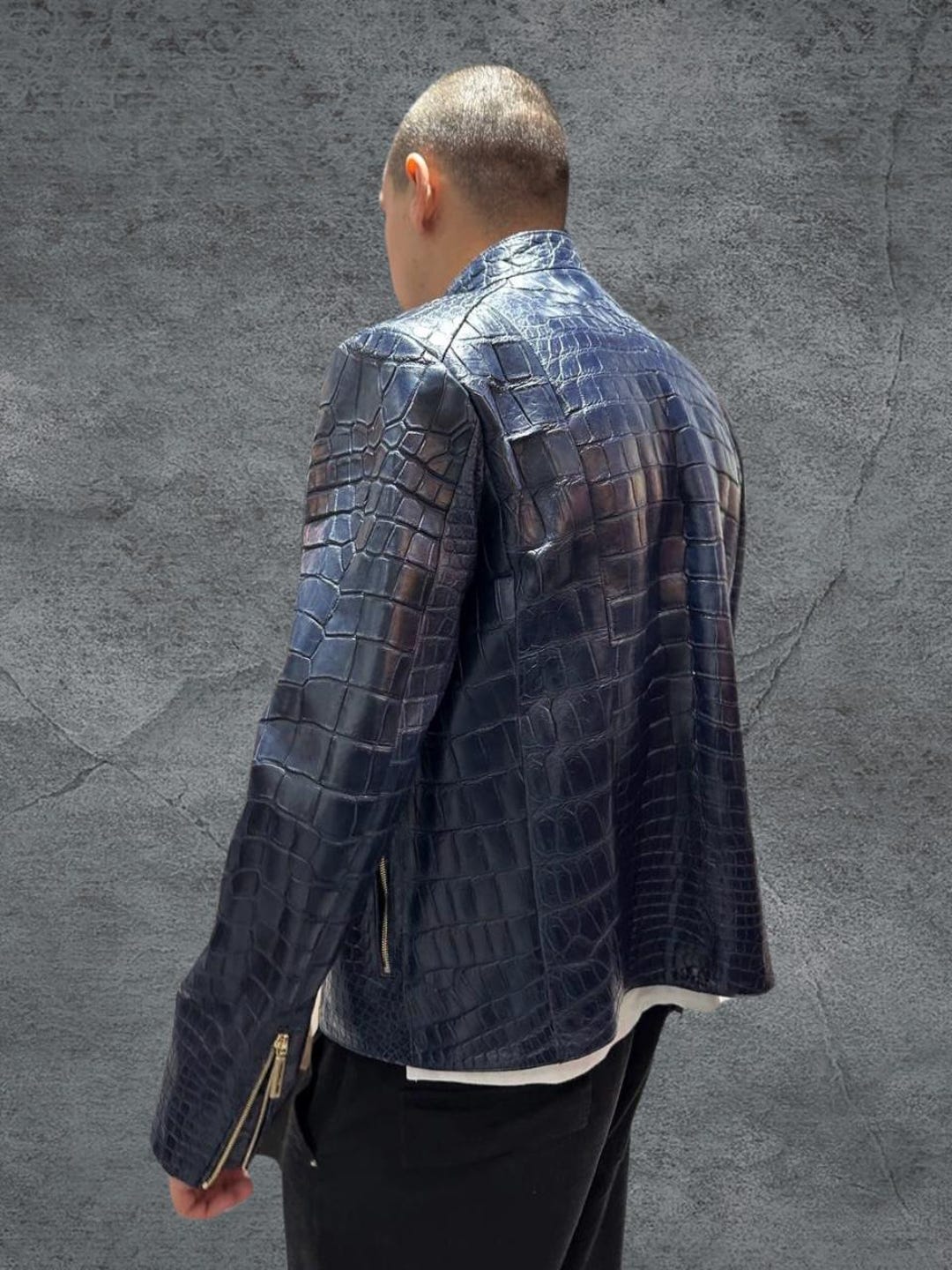 Extravagant Men's Jacket Made of Genuine Crocodile Leather / Fashion ...