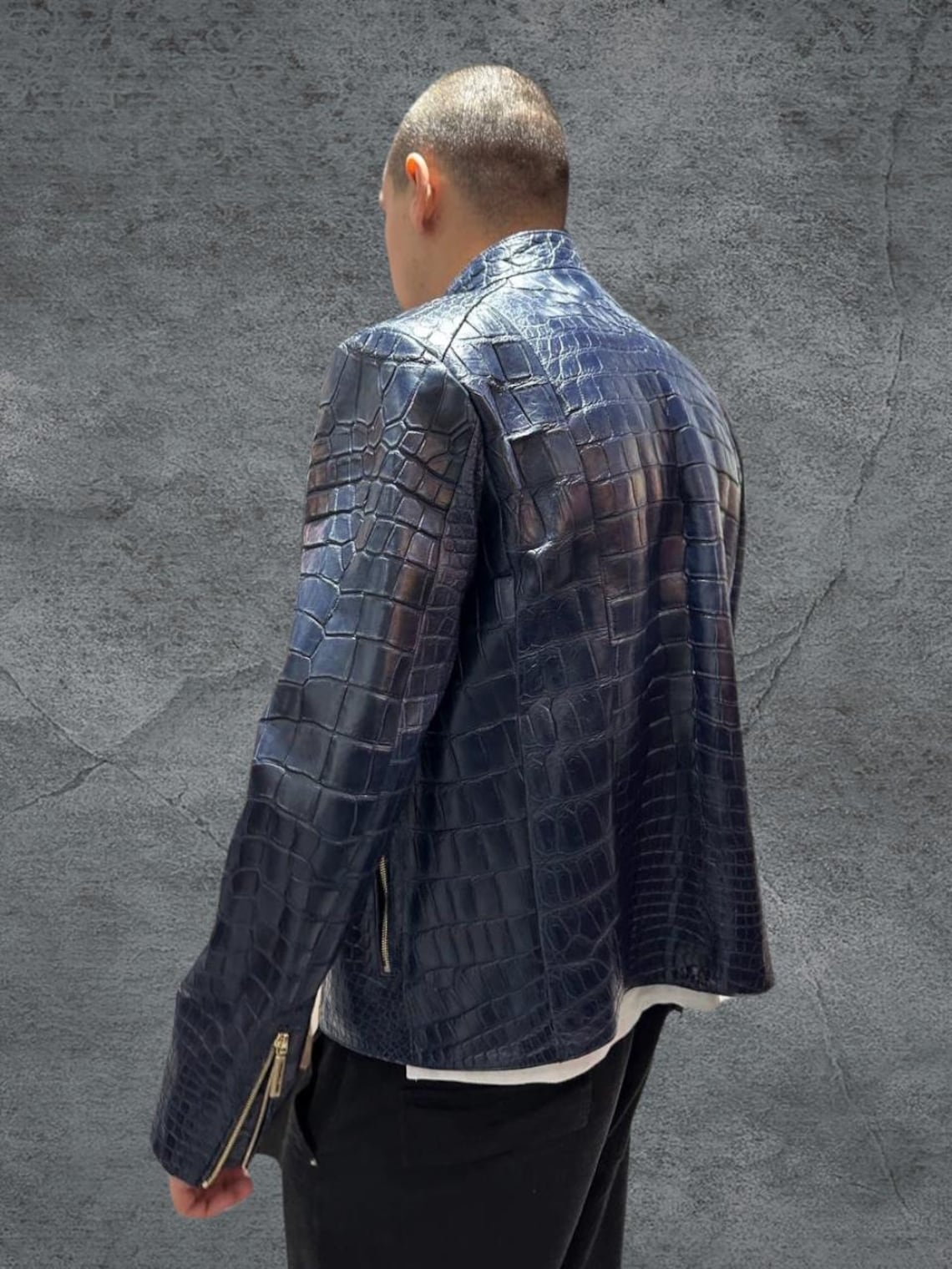 Extravagant Men's Jacket Made of Genuine Crocodile Leather / Fashion ...
