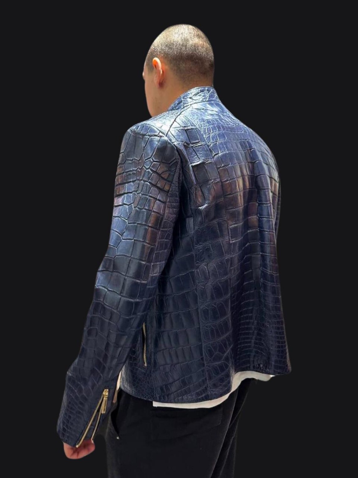Extravagant Men's Jacket Made of Genuine Crocodile Leather / Fashion ...