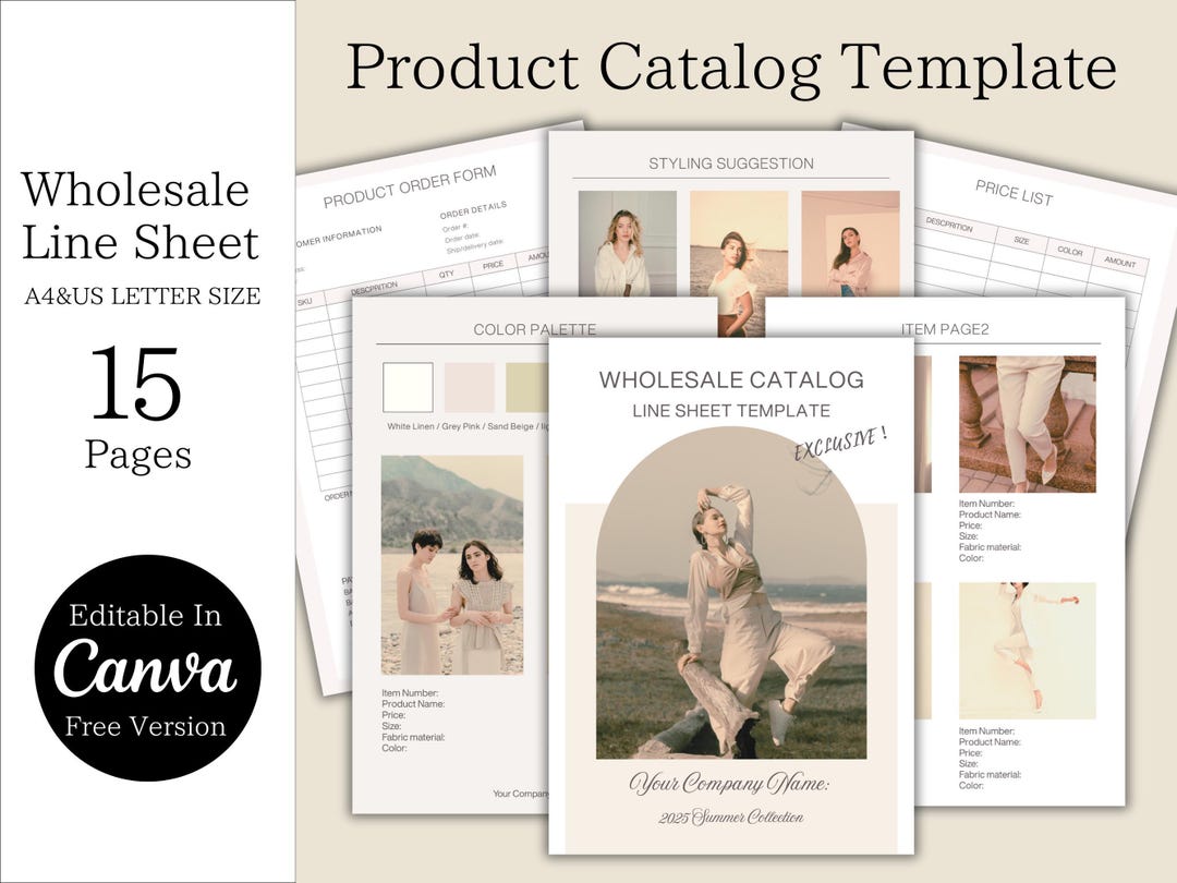 Line Sheet Template Canva Wholesale , Line Sheet Templates, Line Sheet ...