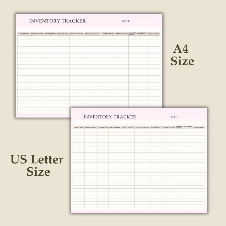 Inventory Tracker, Inventory Sheet, Small Business Organizer, Inventory ...