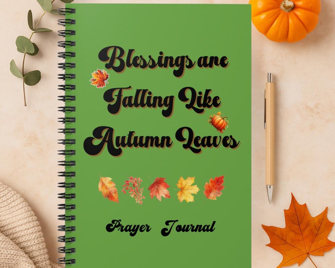 Autumn Leaves Prayer Journal Inspirational Gratitude Notebook Spiritual ...