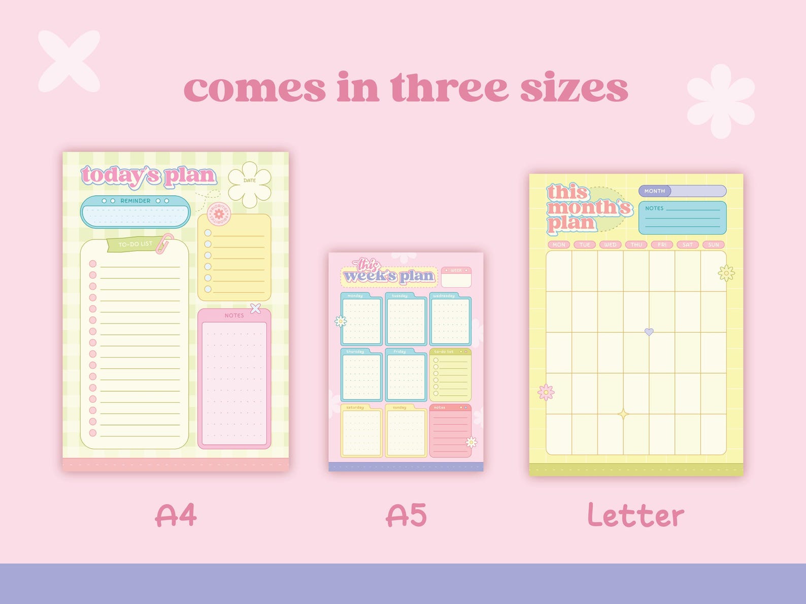 Spring Pastel | Daily, Weekly & Monthly Planner Pack | Printable and ...