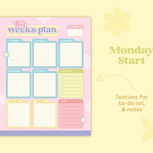 Spring Pastel | Daily, Weekly & Monthly Planner Pack | Printable and ...