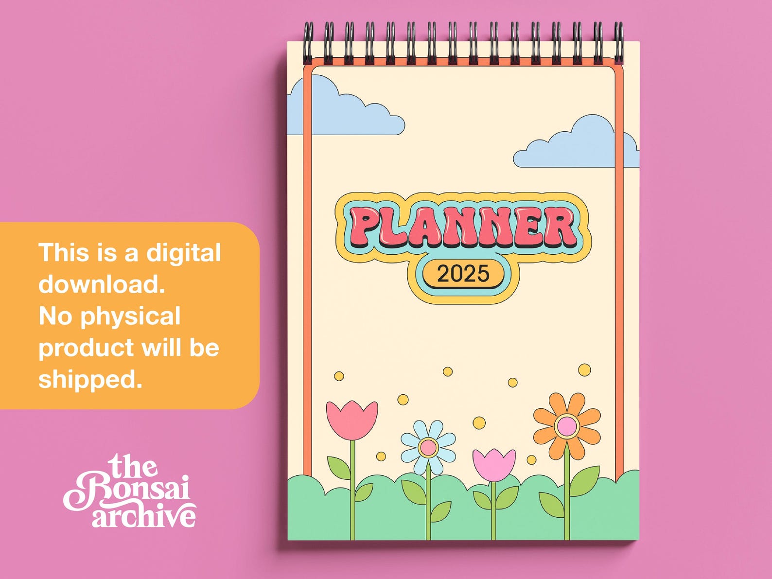 Printable & Digital 70s Retro Notebook Covers 2025 | Planner Binder ...
