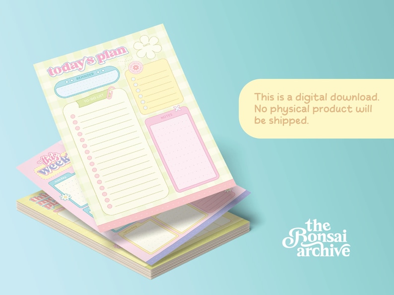 Spring Pastel | Daily, Weekly & Monthly Planner Pack | Printable and ...