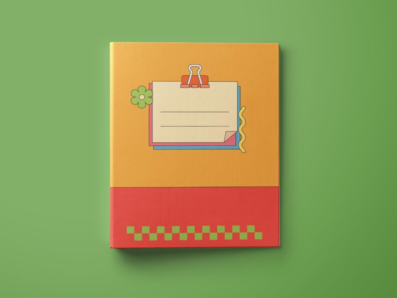 Printable & Digital 70s Retro Notebook Covers 2026 | Planner Binder ...