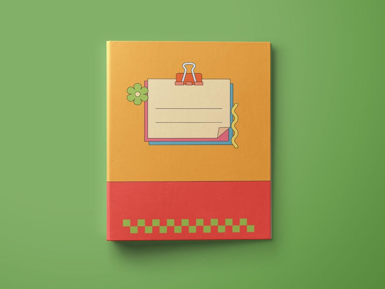 Printable & Digital 70s Retro Notebook Covers 2025 | Planner Binder ...