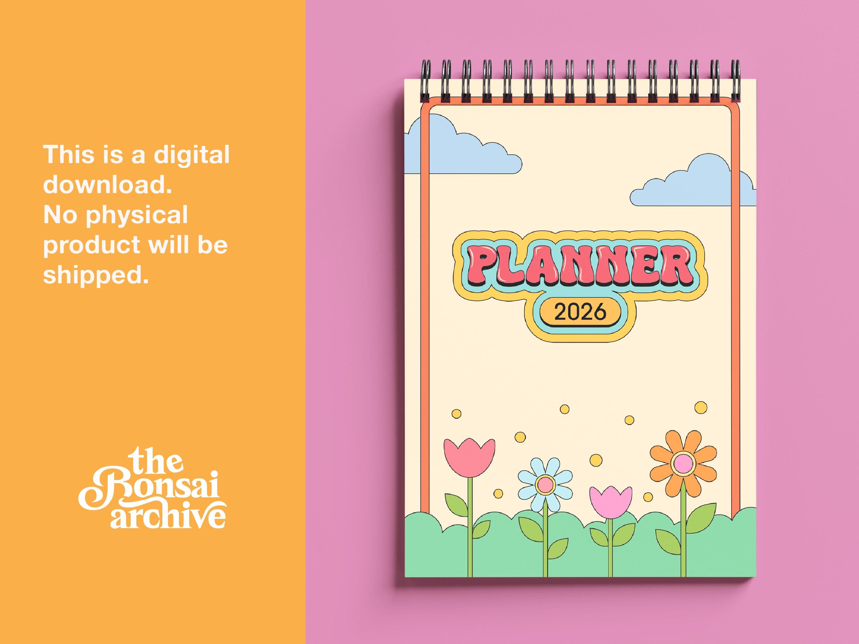 Printable & Digital 70s Retro Notebook Covers 2026 | Planner Binder ...