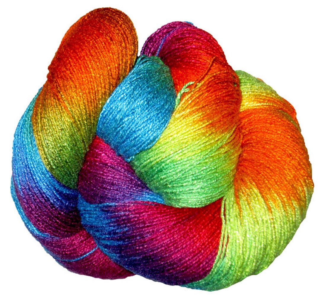 Rainbow - Bamboo Lite 100% Bamboo Hand Painted 6/2 Yarn, 650 Yards - Etsy