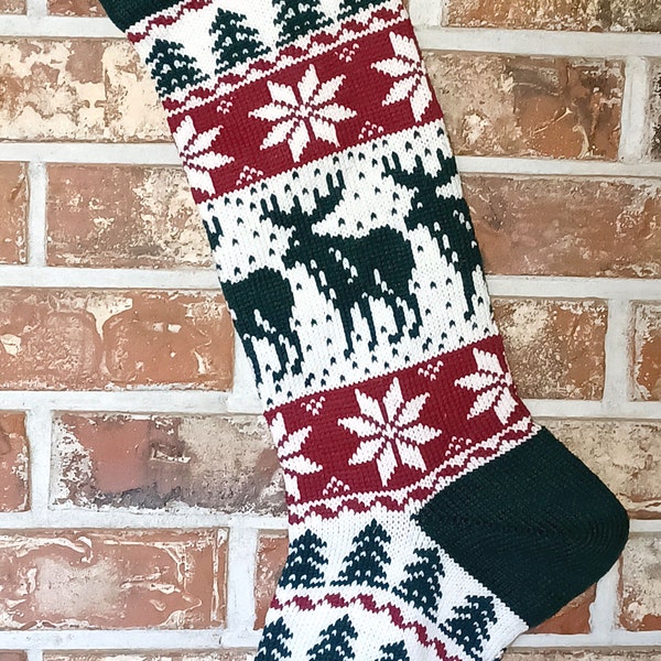 Moose Stocking - Etsy