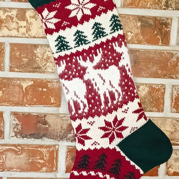 Moose Stocking - Etsy