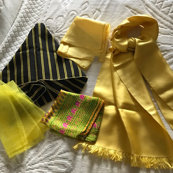 Neon Yellow Scarf - Etsy