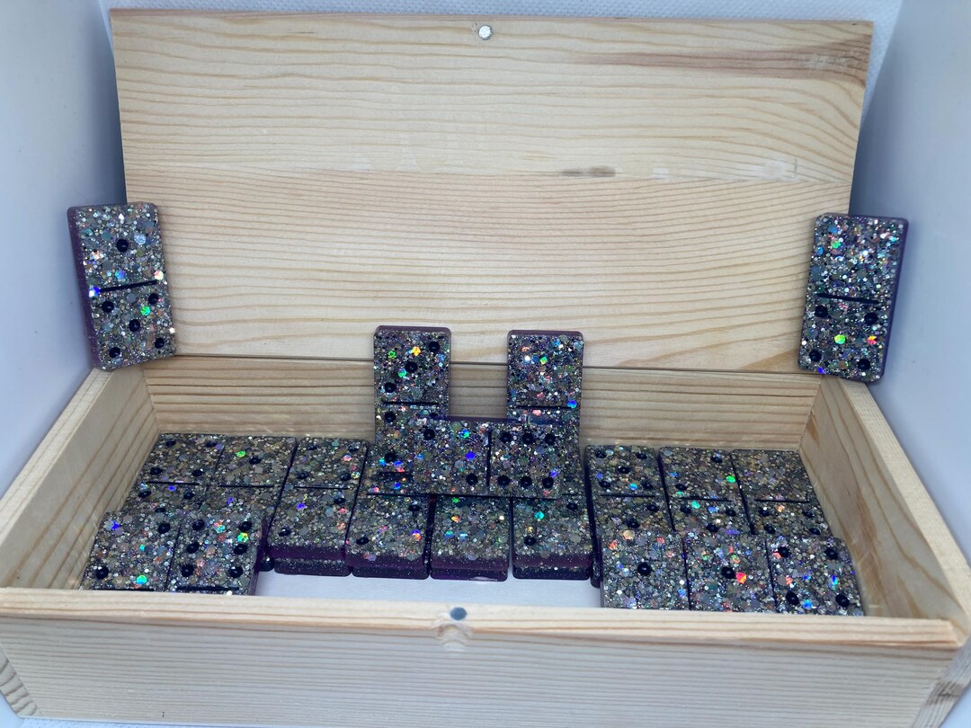 Hand Crafted Custom Resin Domino Set - Etsy