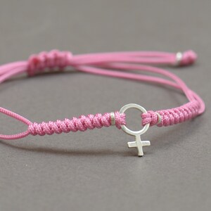 Sterling Silver Women Symbol Sign Bracelet.sterling Silver Bead ...