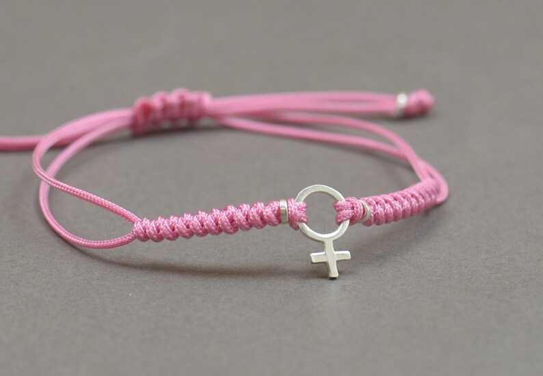 Sterling silver women symbol sign bracelet.Sterling silver | Etsy