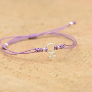 Sterling Silver Women Symbol Sign Bracelet.sterling Silver Bead ...