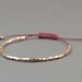 Rose Gold Silver Adjustable Bracelet.silver Rose Thread Bracelet ...