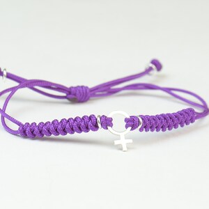 Sterling Silver Women Symbol Sign Bracelet.sterling Silver Bead ...