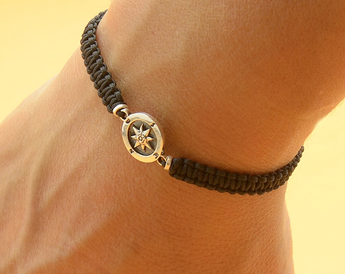 Compass Bracelet, Sterling Silver Compass, Globetrotter Gift, Travel ...