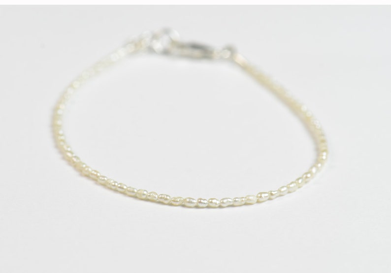 Super Tiny White Pearls Bracelet - Etsy