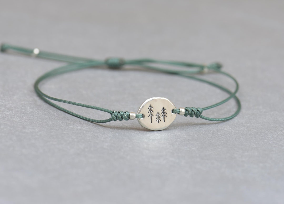 Sterling Silver Pine Trees Bracelet.mens Gift.pine Tree of Life ...