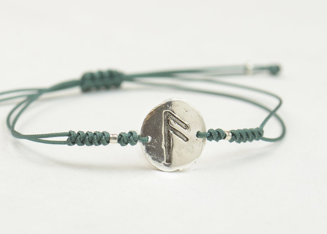 Buy Rune Viking Bracelet Amulet Success Prosperity Magic Symbols and ...