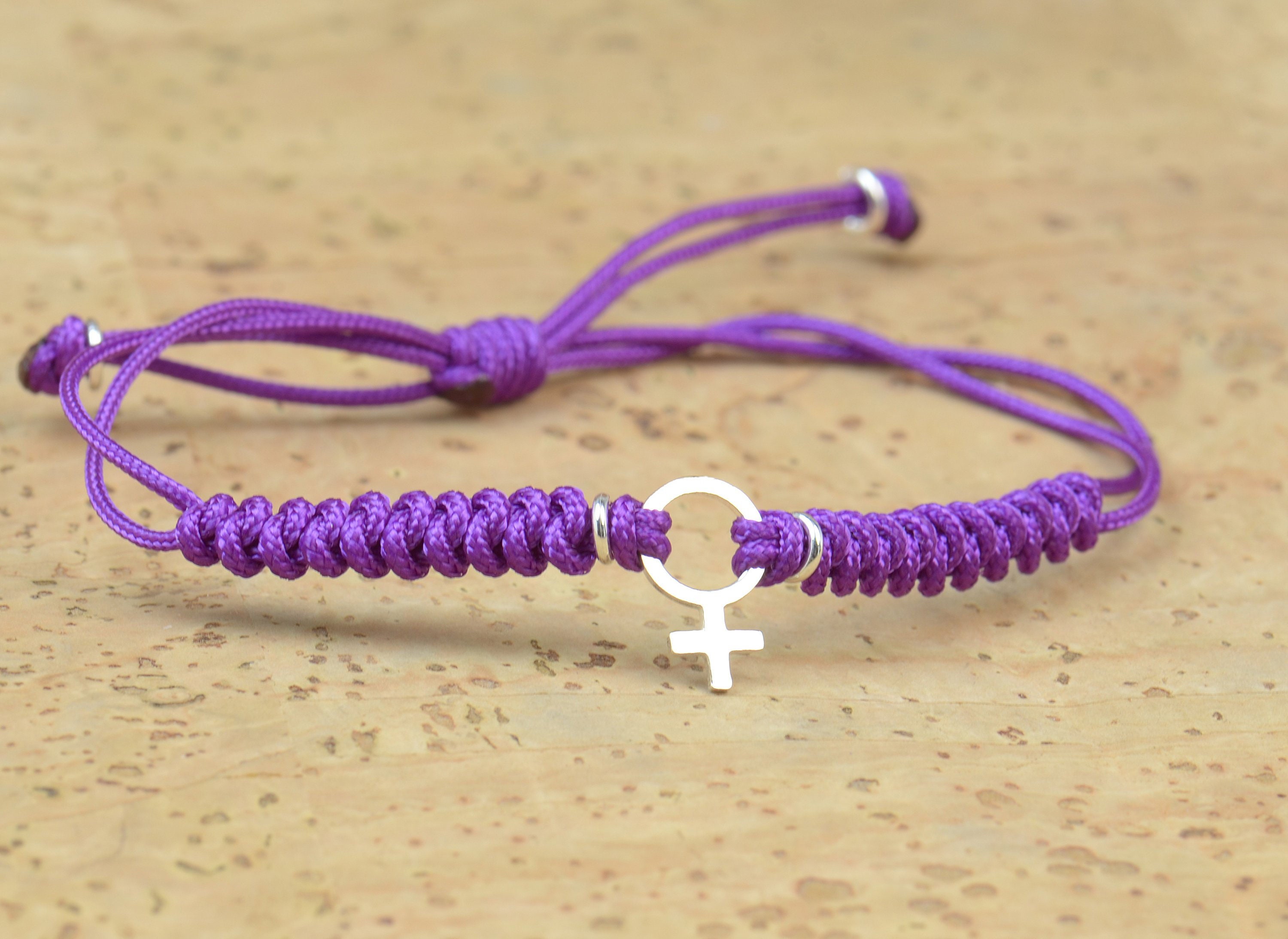 Sterling silver women symbol sign bracelet.Sterling silver | Etsy