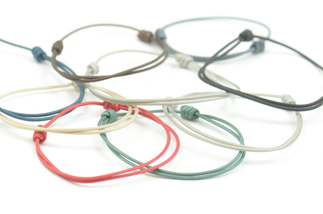 Bracelet Mens, Brown Cord Bracelet, Adjustable String Nylon, Mens ...