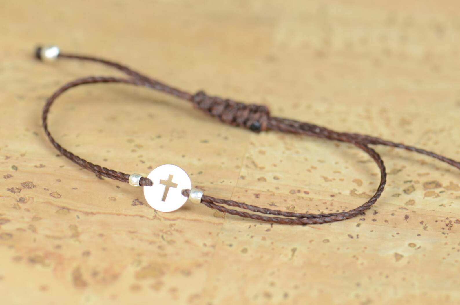 Sterling Silver Cross Charm Bracelet - Etsy