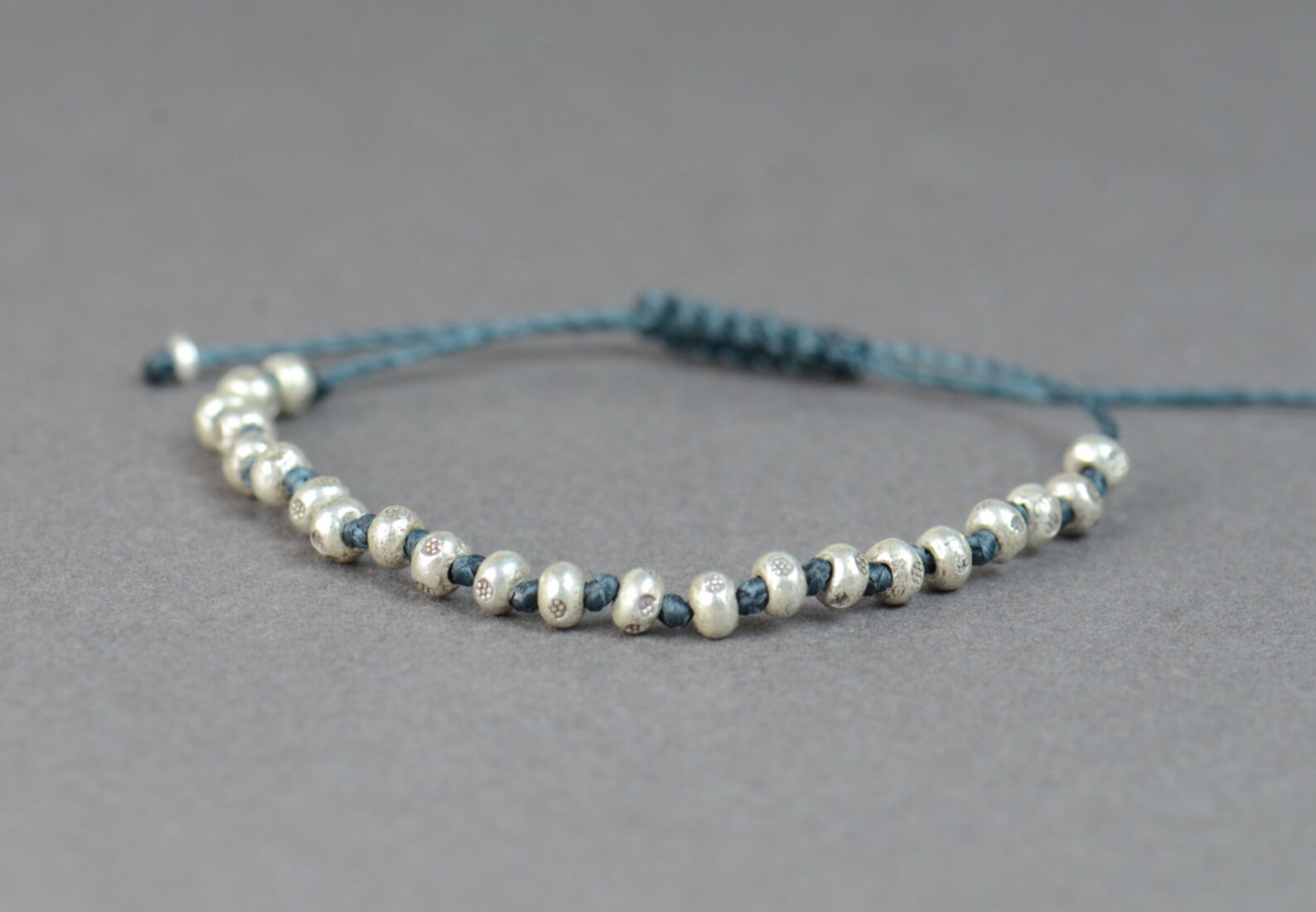 Sterling Silver Beaded Bracelet - Etsy Canada