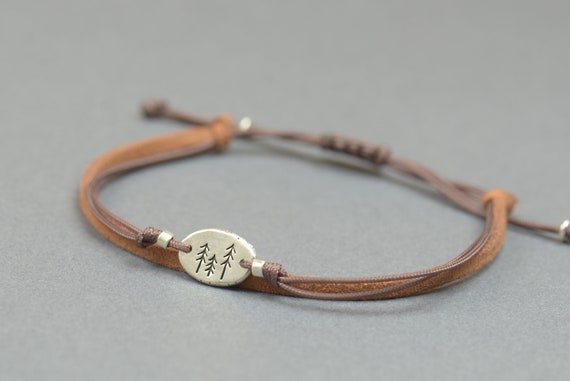 Sterling Silver Pine Trees Bracelet.mens Gift.pine Tree of - Etsy
