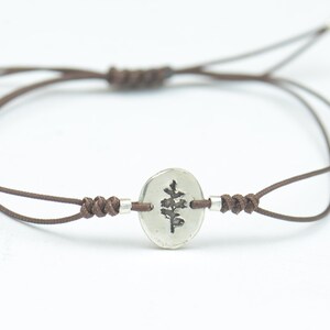 Sterling Silver Tiny Leafy Tree Bracelet.mens Gift.pine Tree of Life ...