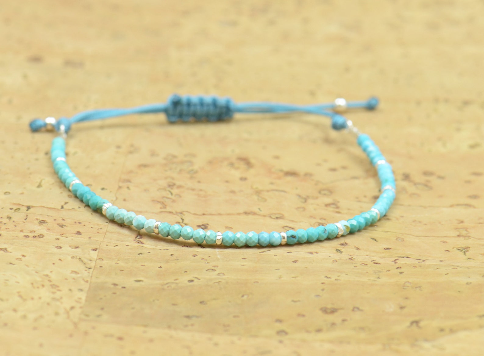 Sterling Silver and Real Genuine Turquoise Beads Bracelet - Etsy