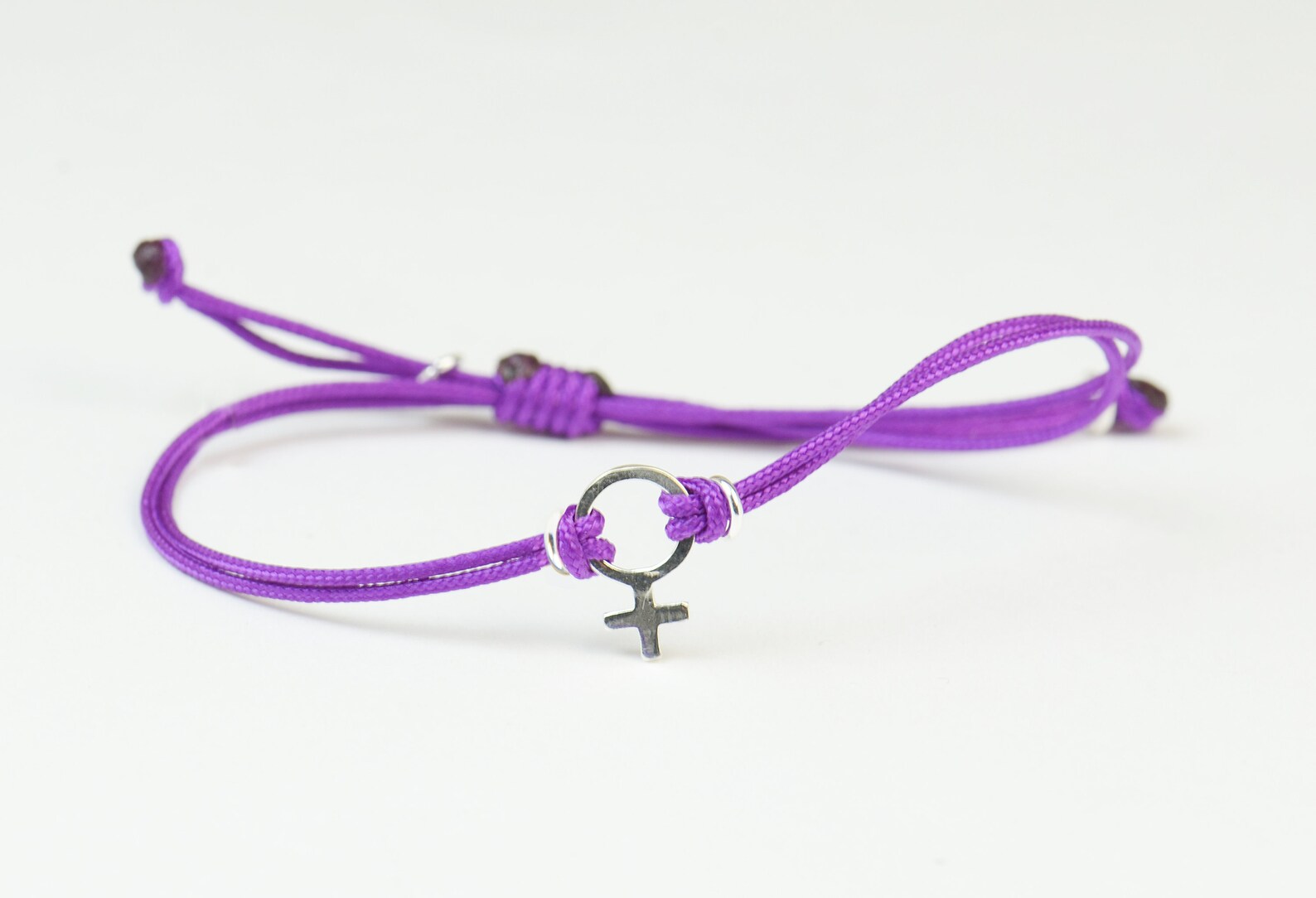 Sterling Silver Women Symbol Sign Bracelet.sterling Silver Bead ...