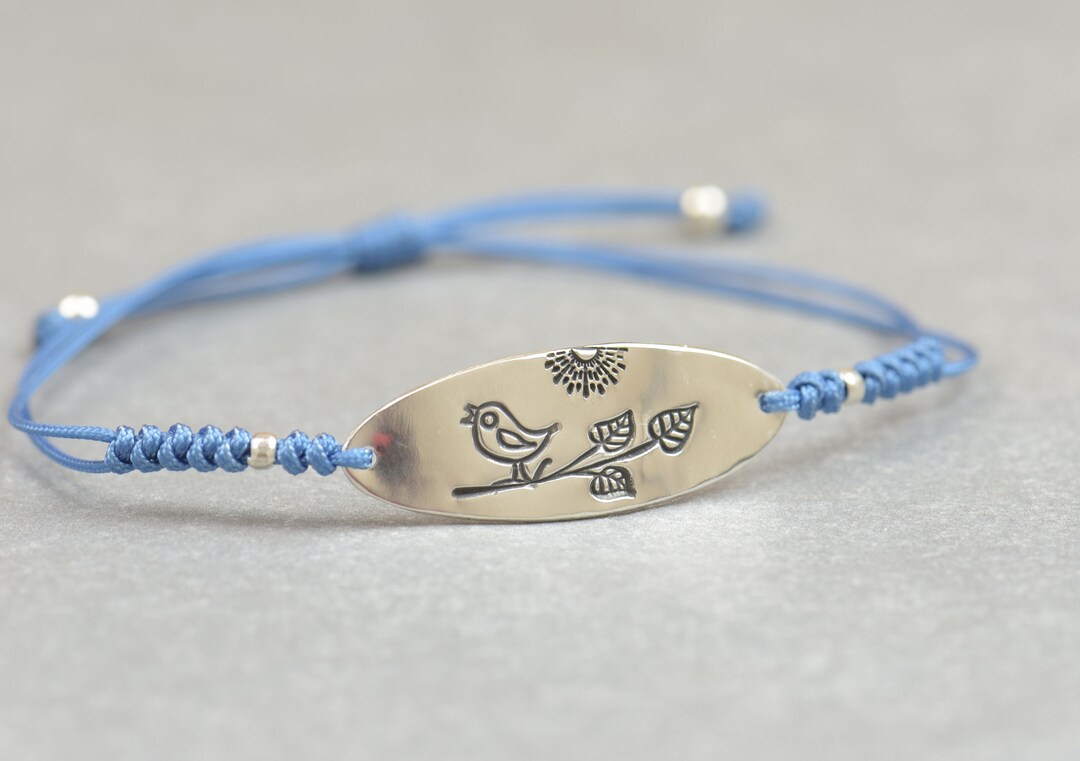 Sterling Silver Singing Bird Bracelet.tiny Delicate Gift for Her.bird ...