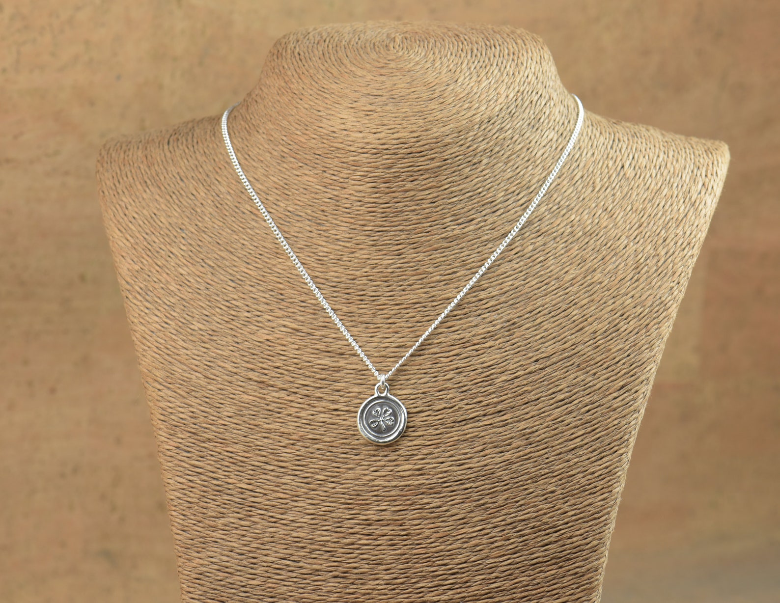 Sterling Silver Four Leaf Clover Pendant.handmade Piece.mystery,magic ...