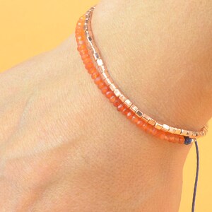 Rose Gold Silver Adjustable Bracelet.silver Rose Thread Bracelet ...