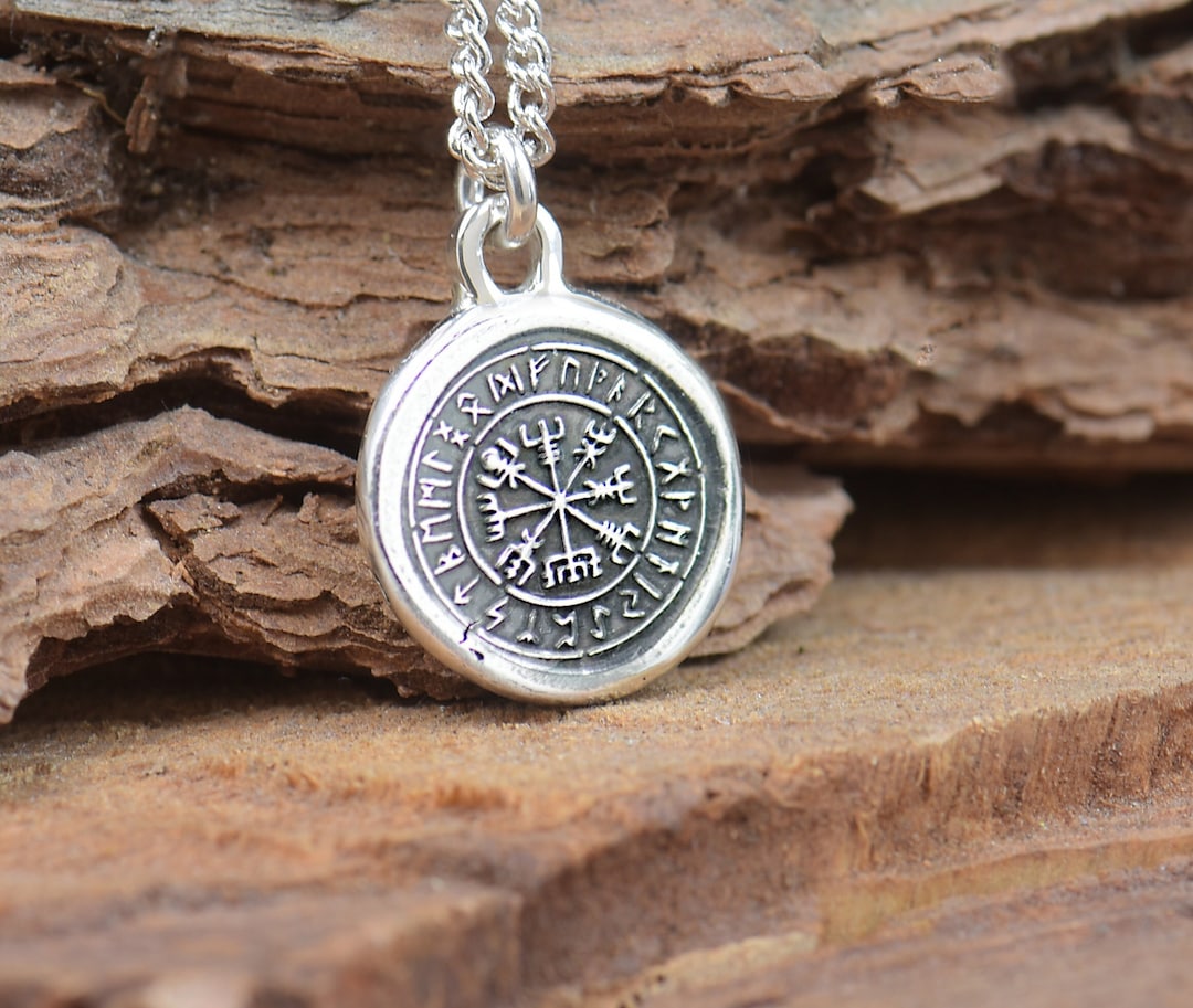 Celtic Compass Vegvisir Viking Pendant From Huld Manuscript ...