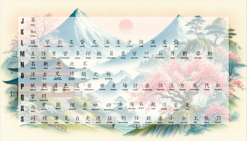 Japanese Kanji Symbols - 256 - SVG, PNG, PNG No Background - Etsy