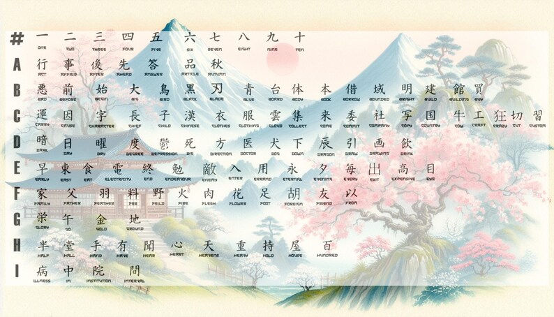 Japanese Kanji Symbols - 256 - SVG, PNG, PNG No Background - Etsy