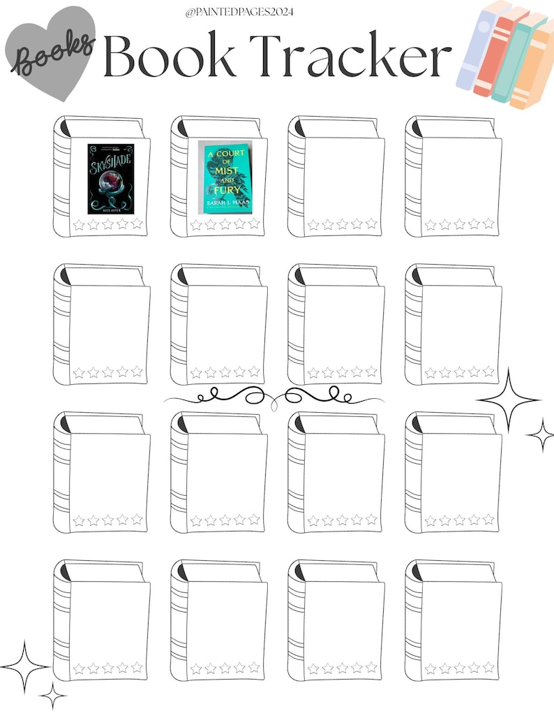 Book Tracker Printable - Reading Log Sheet - Digital Reading Journal ...