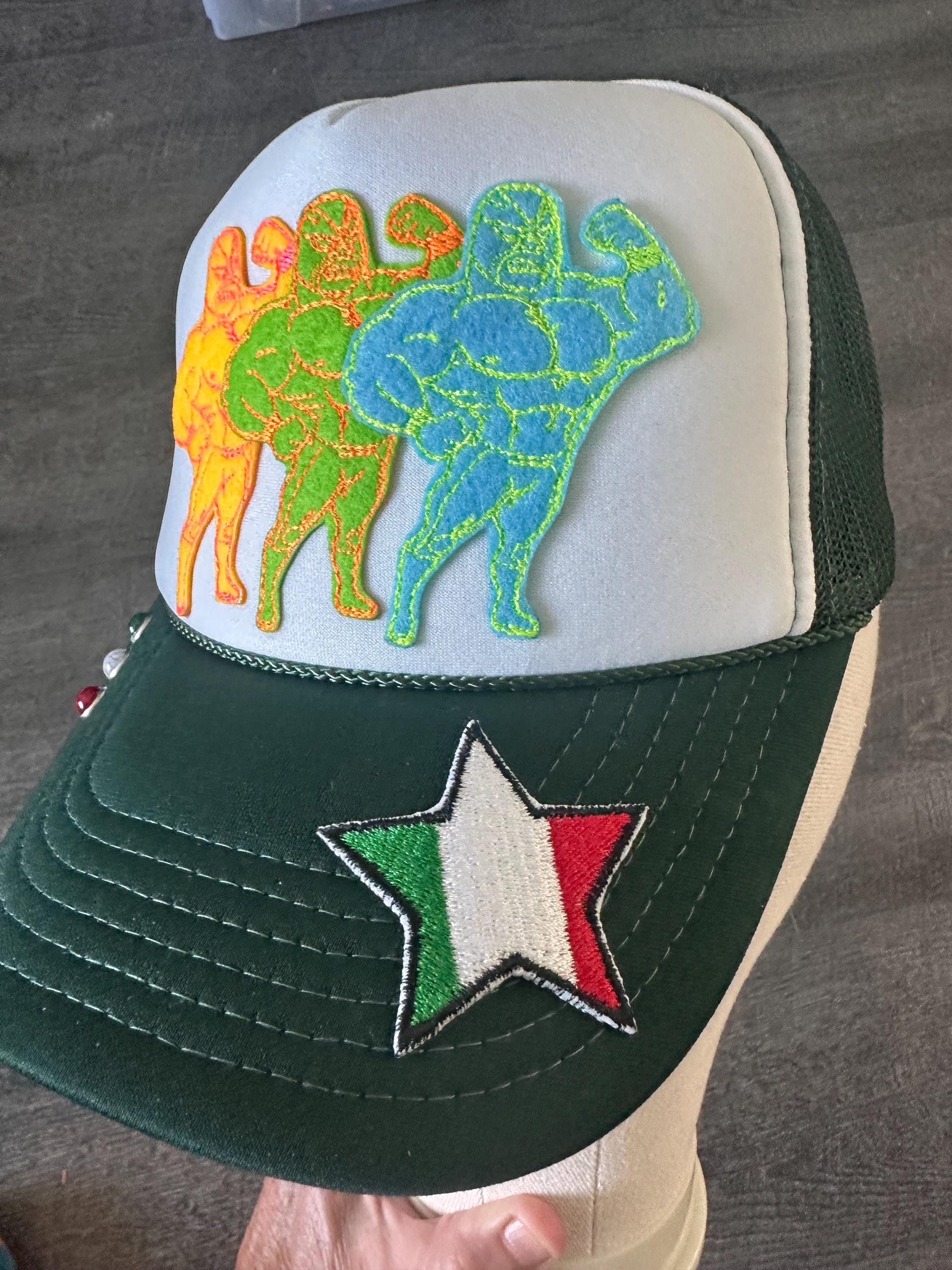 Lucha Libre Trucker Hat. Custom Patch Hat, Gorra, Sombrero, Mexico Orgullo, A La Madre, - Etsy