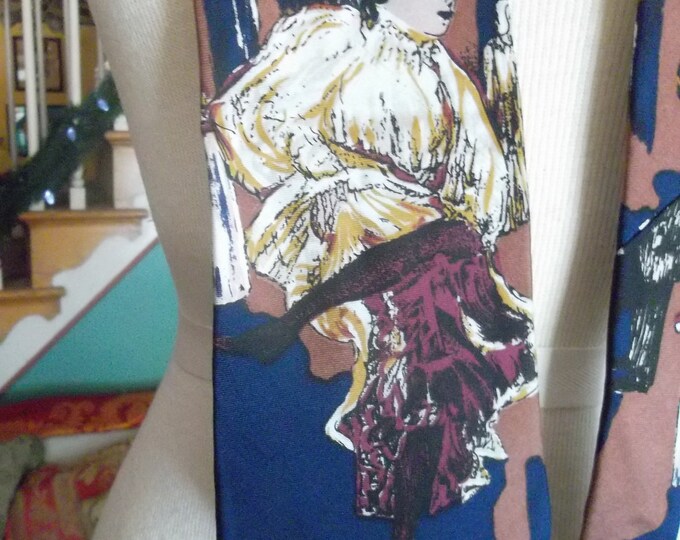 Don Loper of Beverly Hills Silk Toulouse-lautrec Style Can-can Moulin ...