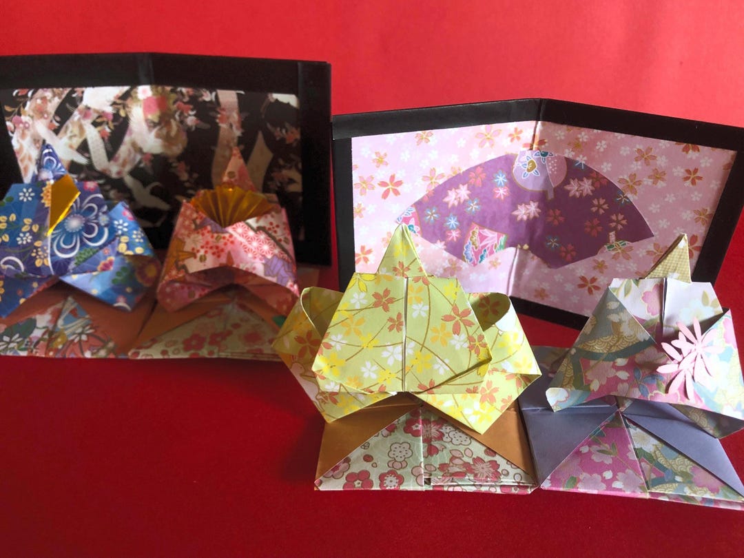1set Japanese Origami Hina-ningyo,hina-dolls ( Mebina&obina),handmade ...